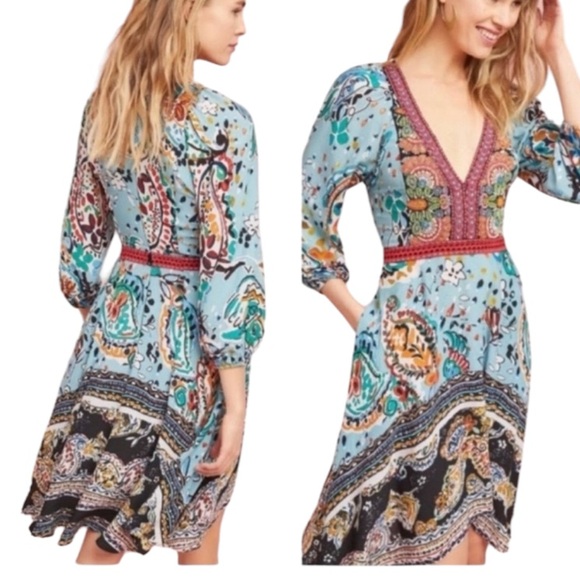 Anthropologie | Dresses | Anthropologie Akemi Kin Karmina Beaded Midi ...